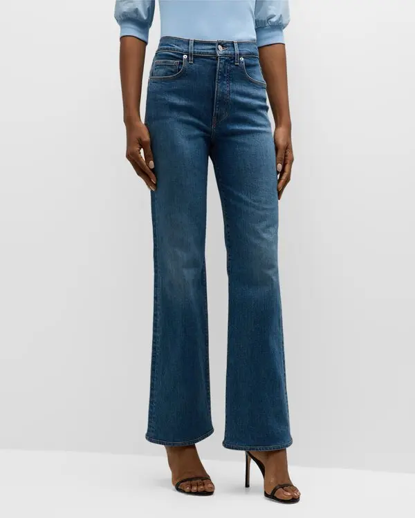 Veronica Beard Crosbie Slim Wide-leg Jeans - Sedona River | Editorialist